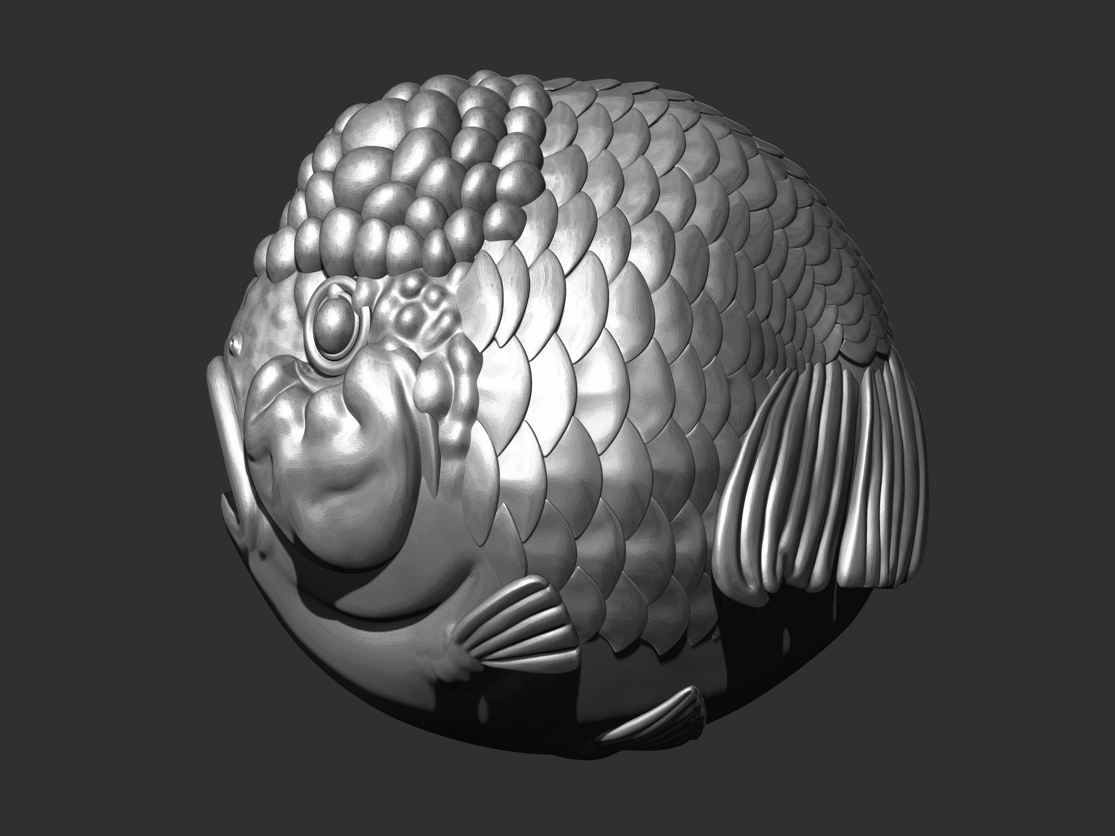 goldfish cute 3D model 3D printable | CGTrader