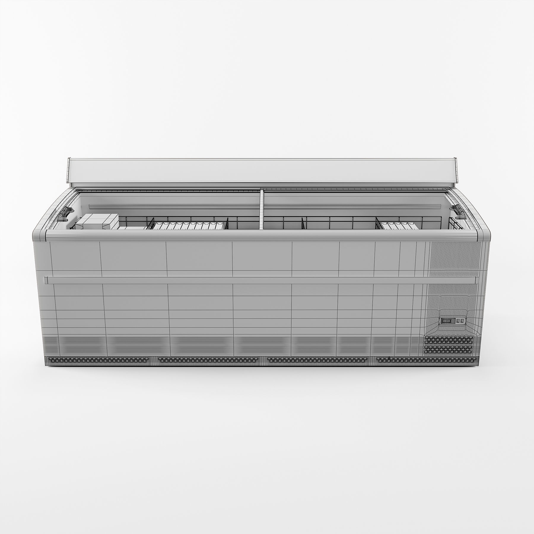 Glass Top Display Chest Freezer by Arneg 3D model | CGTrader