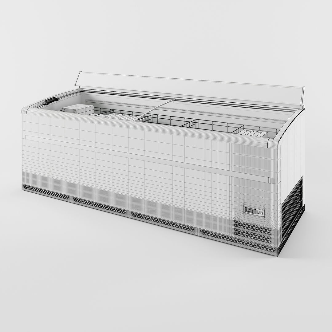 Glass Top Display Chest Freezer by Arneg 3D model | CGTrader