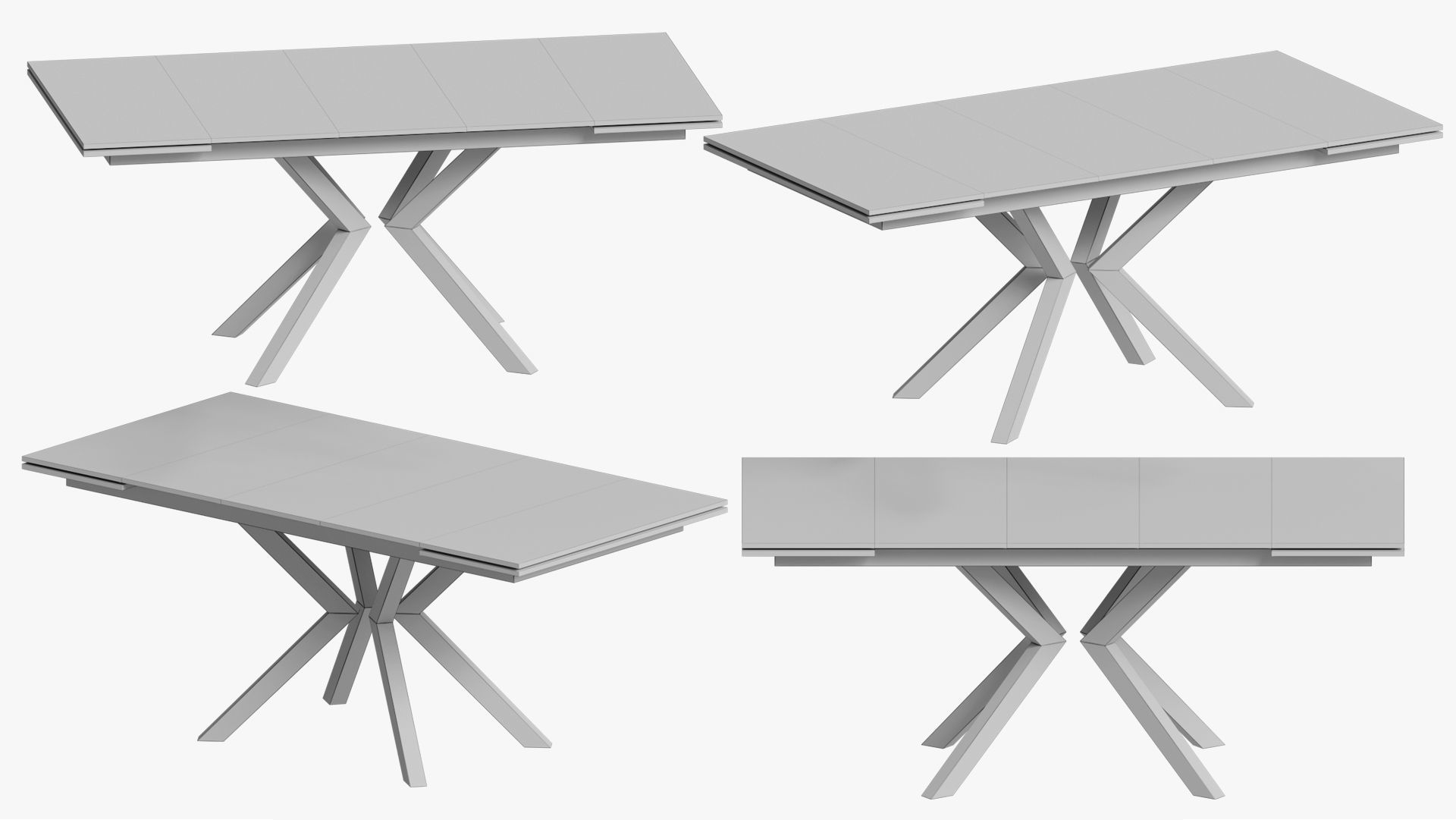 Swank light gray ceramic folding table 3D model | CGTrader