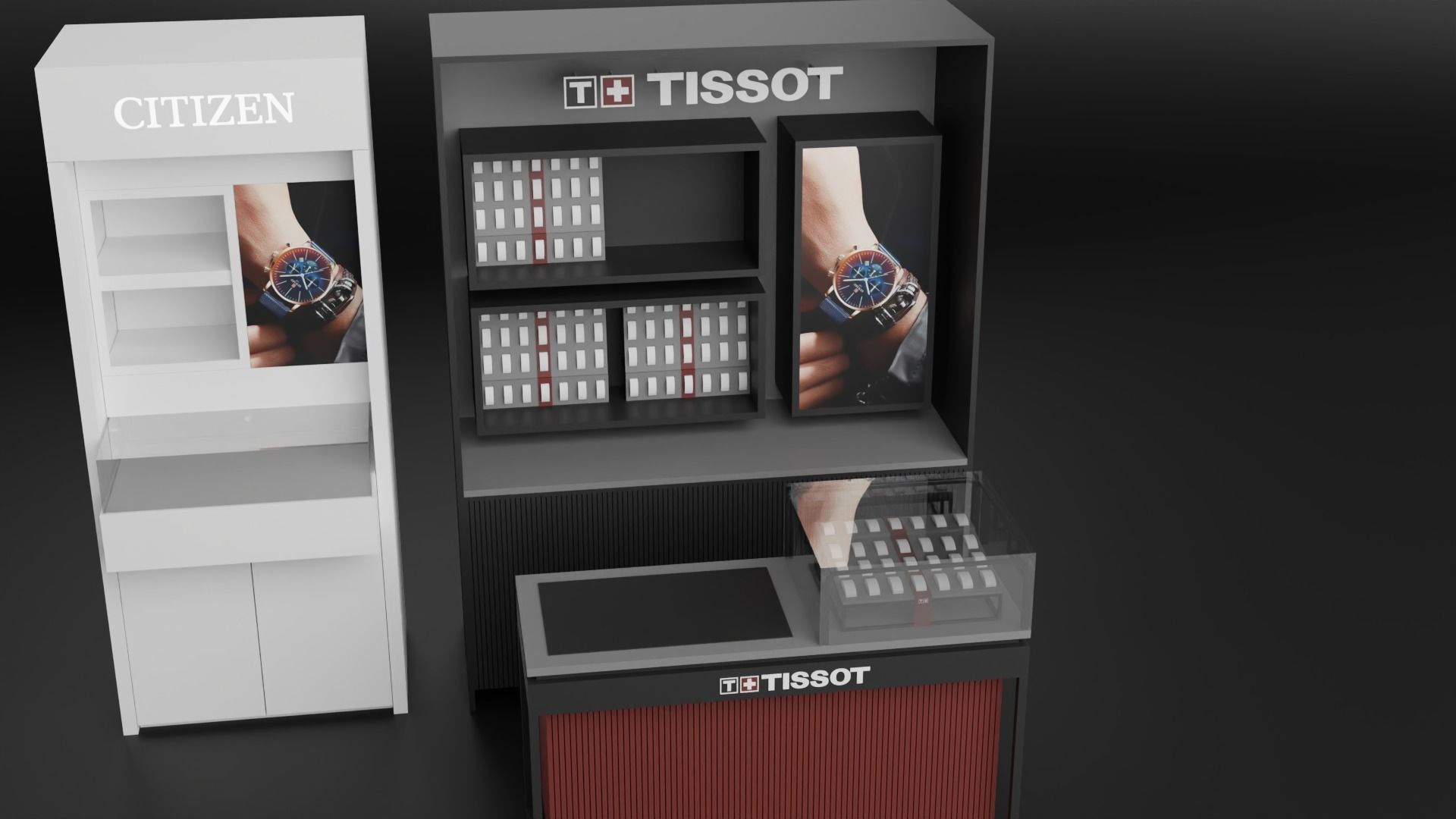 Citizen and Tissot Watches 3D model | CGTrader