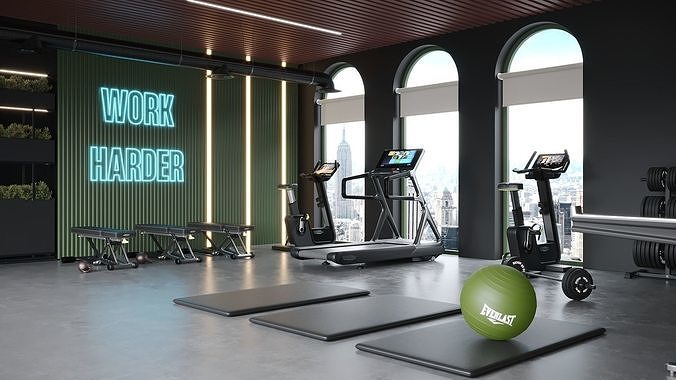 ProVis3D 024 - Gym Room 3D model | CGTrader