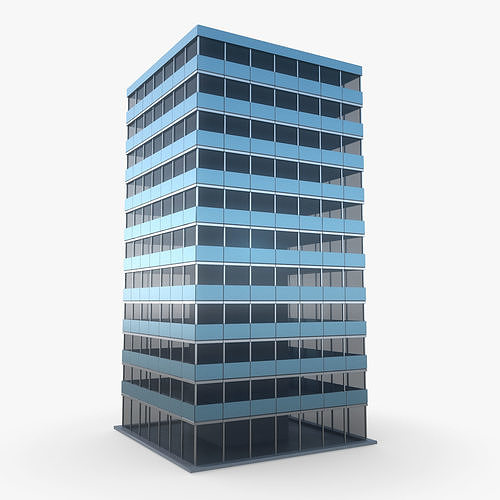 3D model Office Tower Generic Low Poly VR / AR / low-poly | CGTrader