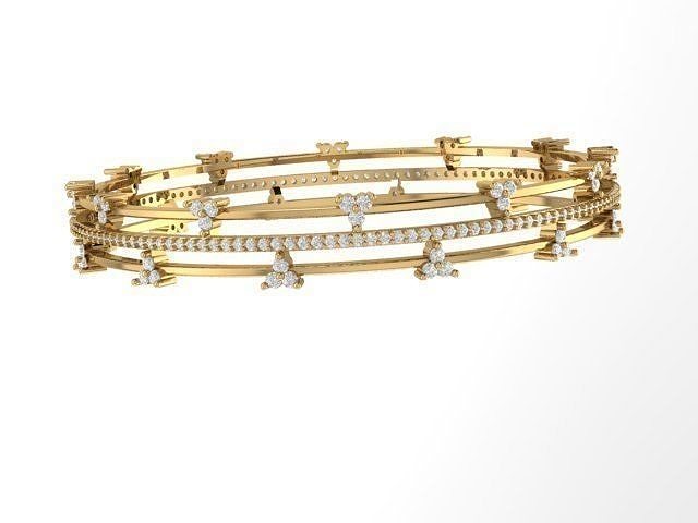 beautiful bangle 3D model 3D printable | CGTrader
