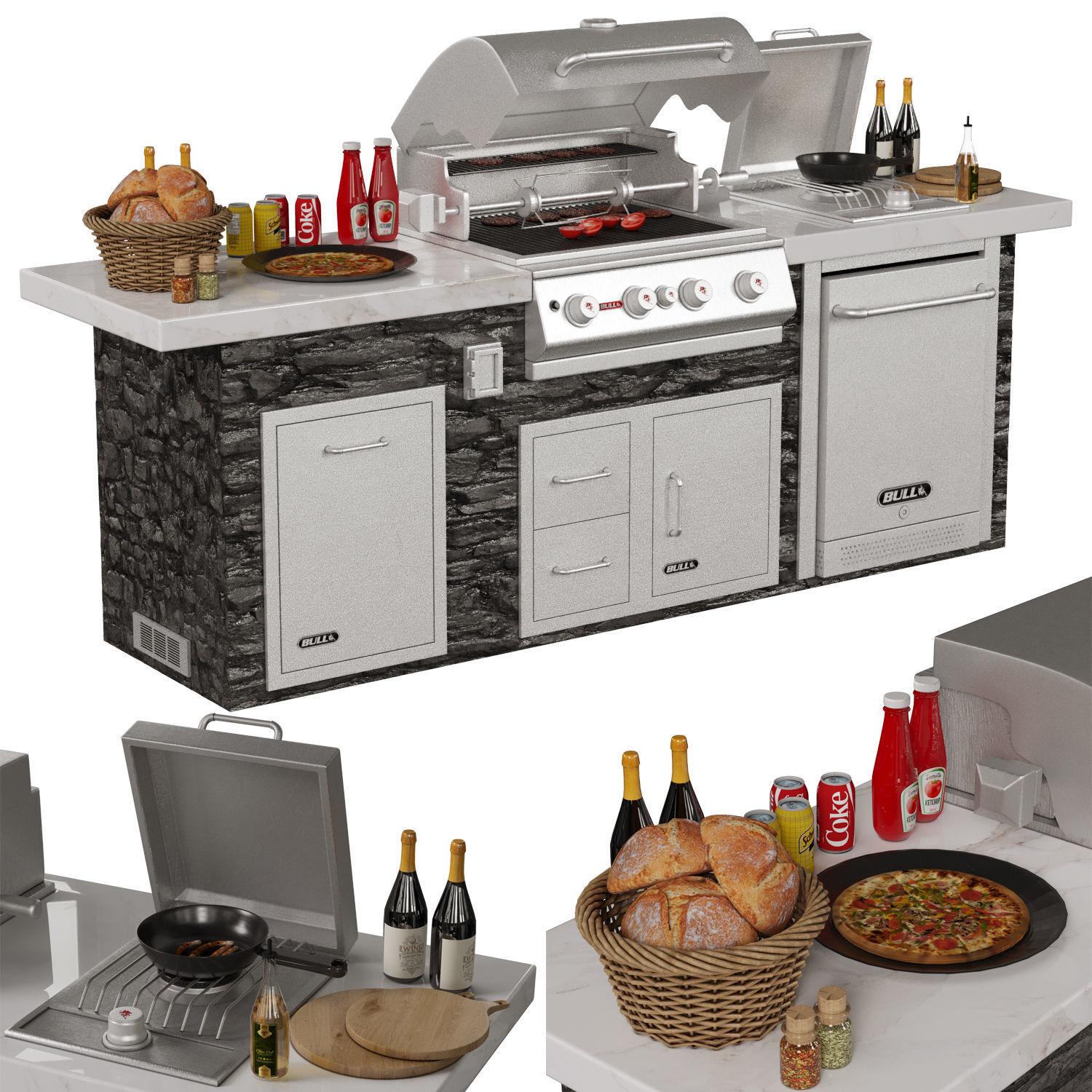 BULL BBQ 3D model | CGTrader