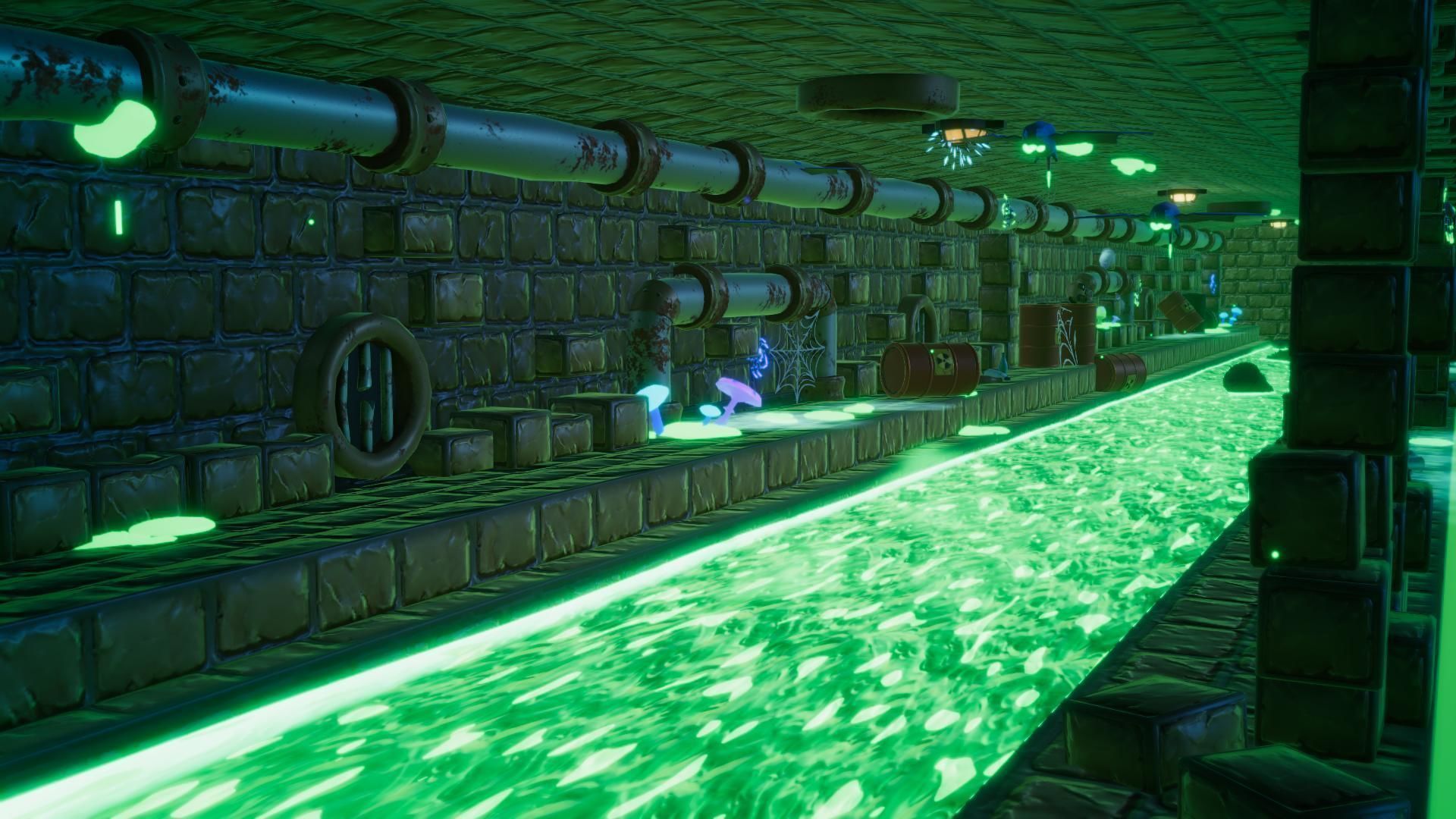 3D model Toxic Sewer Game asset pack Unity Urp VR / AR / low-poly ...