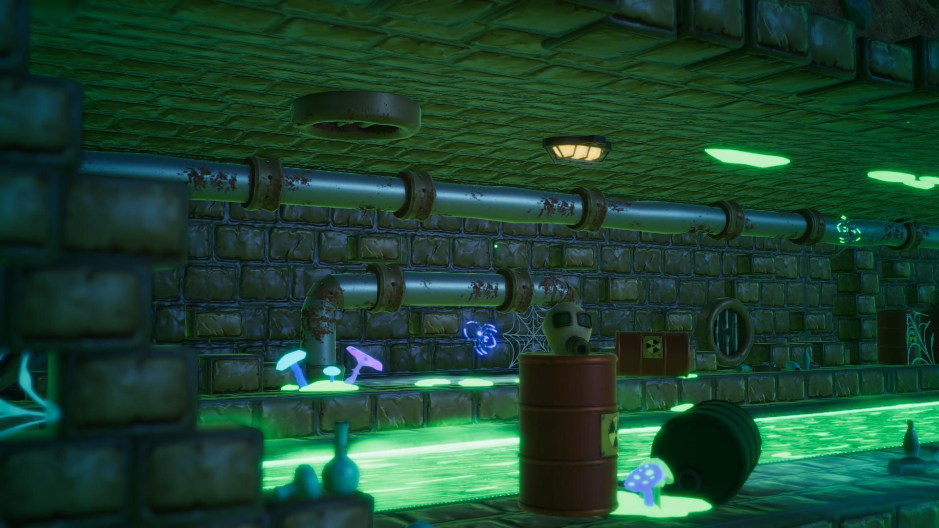 3D model Toxic Sewer Game asset pack Unity Urp VR / AR / low-poly ...