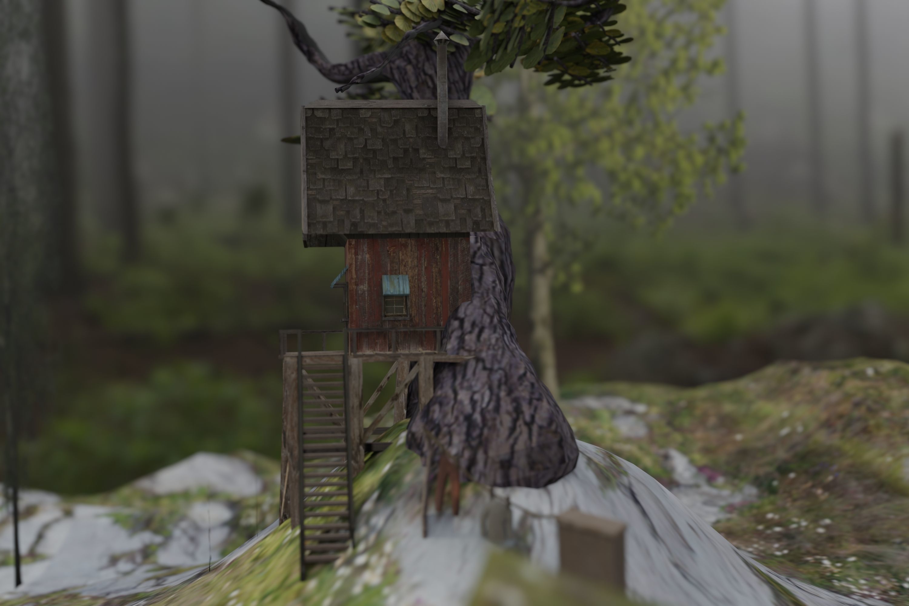 Fantasy dwarf hut environment in the forest 3D model | CGTrader