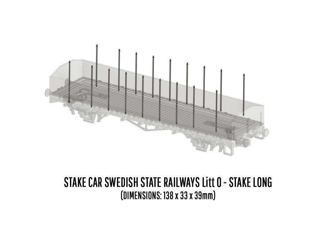 ROLLS-0025 Swedish SJ Litt O Stake Car H0-scale 3D model 3D printable ...