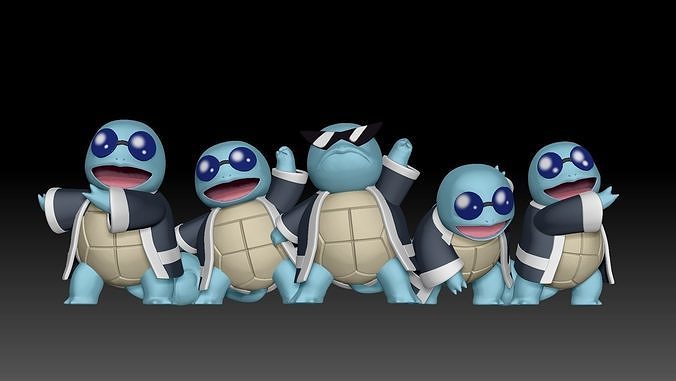 Pokemon Squirtle Squad 3D model 3D printable | CGTrader