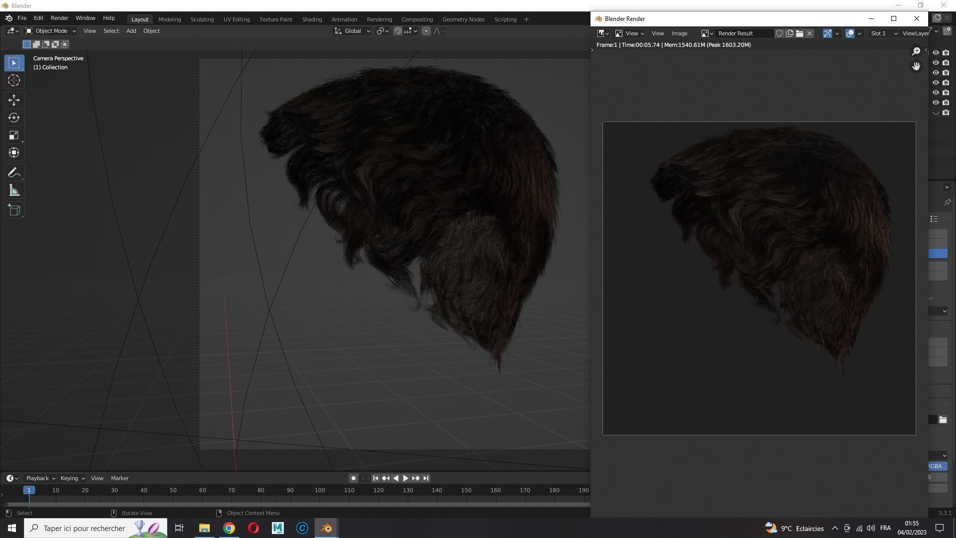 3D model Realistic Female hair afro VR / AR / low-poly | CGTrader