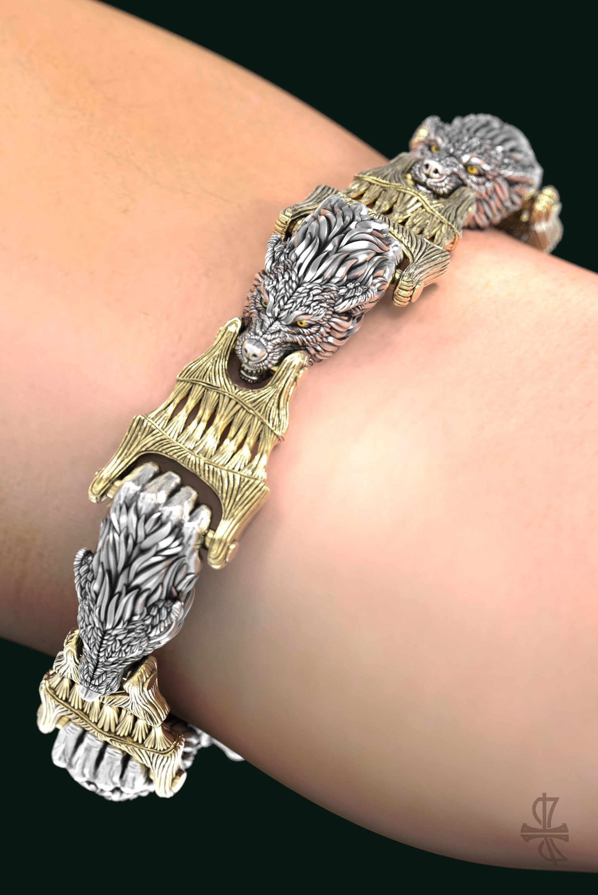 Bracelet Werewolf 3D model 3D printable | CGTrader