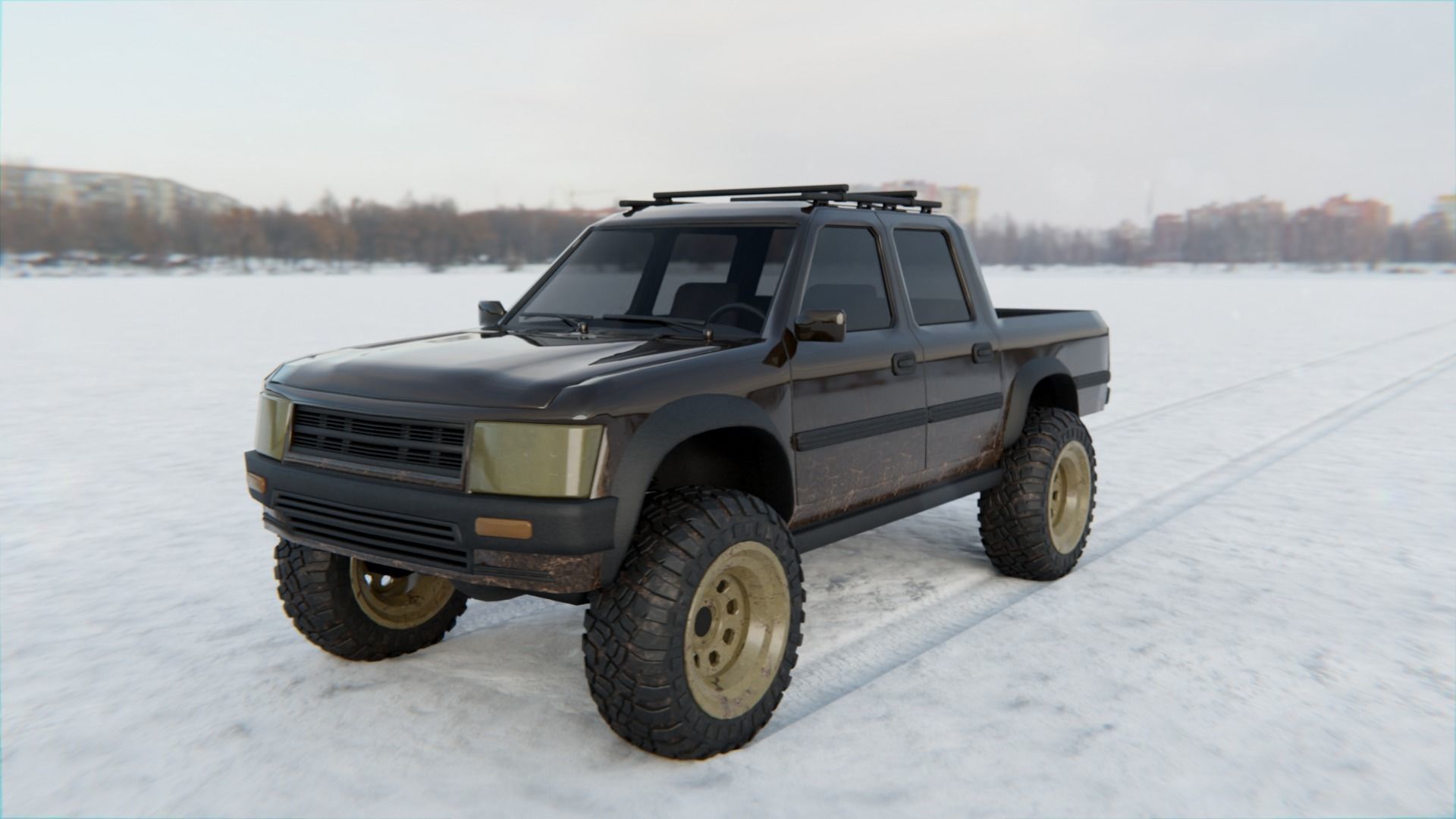 Totoya 4x4 Offroad Pick-up Car Vehicle Game Ready SUV Low Poly free VR ...