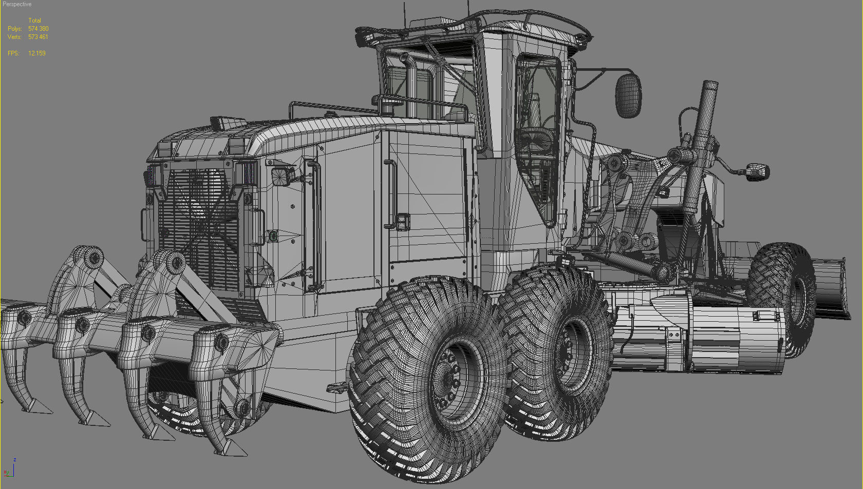 Motor Grader 3D model | CGTrader