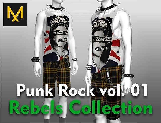 Punk Rock Outfit vol 1 Rebels Collection 3D model | CGTrader