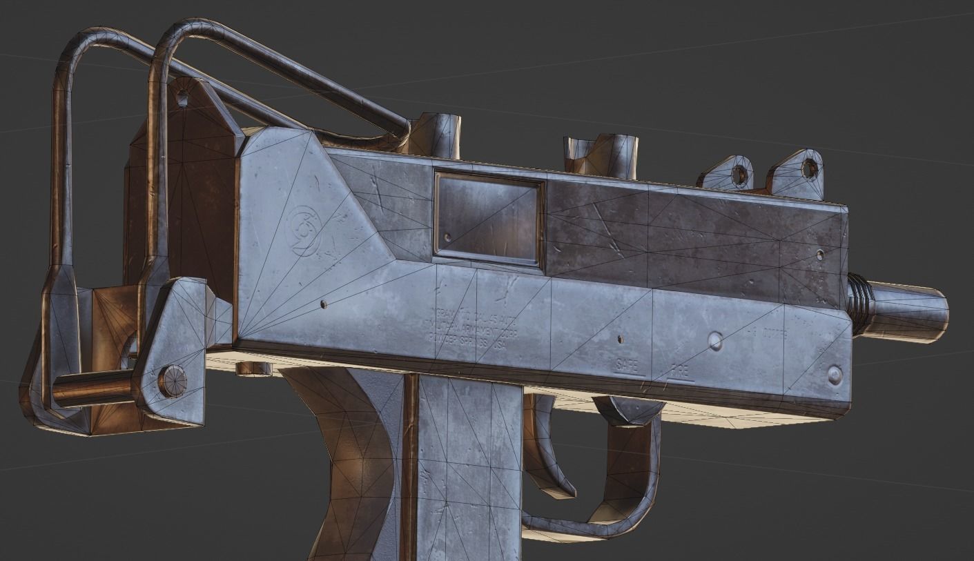 3D model MAC 10 Submachine Gun VR / AR / low-poly | CGTrader