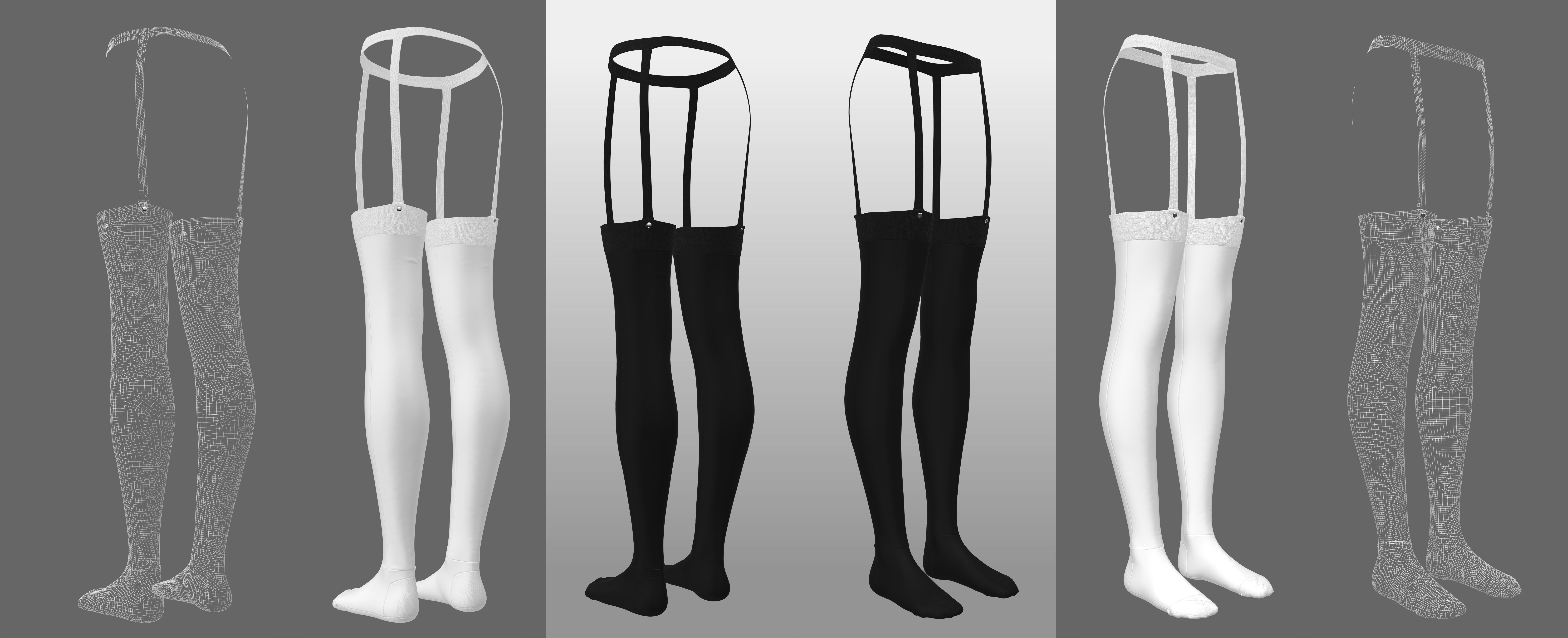 New Goth Outfit vol 03 Vinyl Collection 3D model | CGTrader