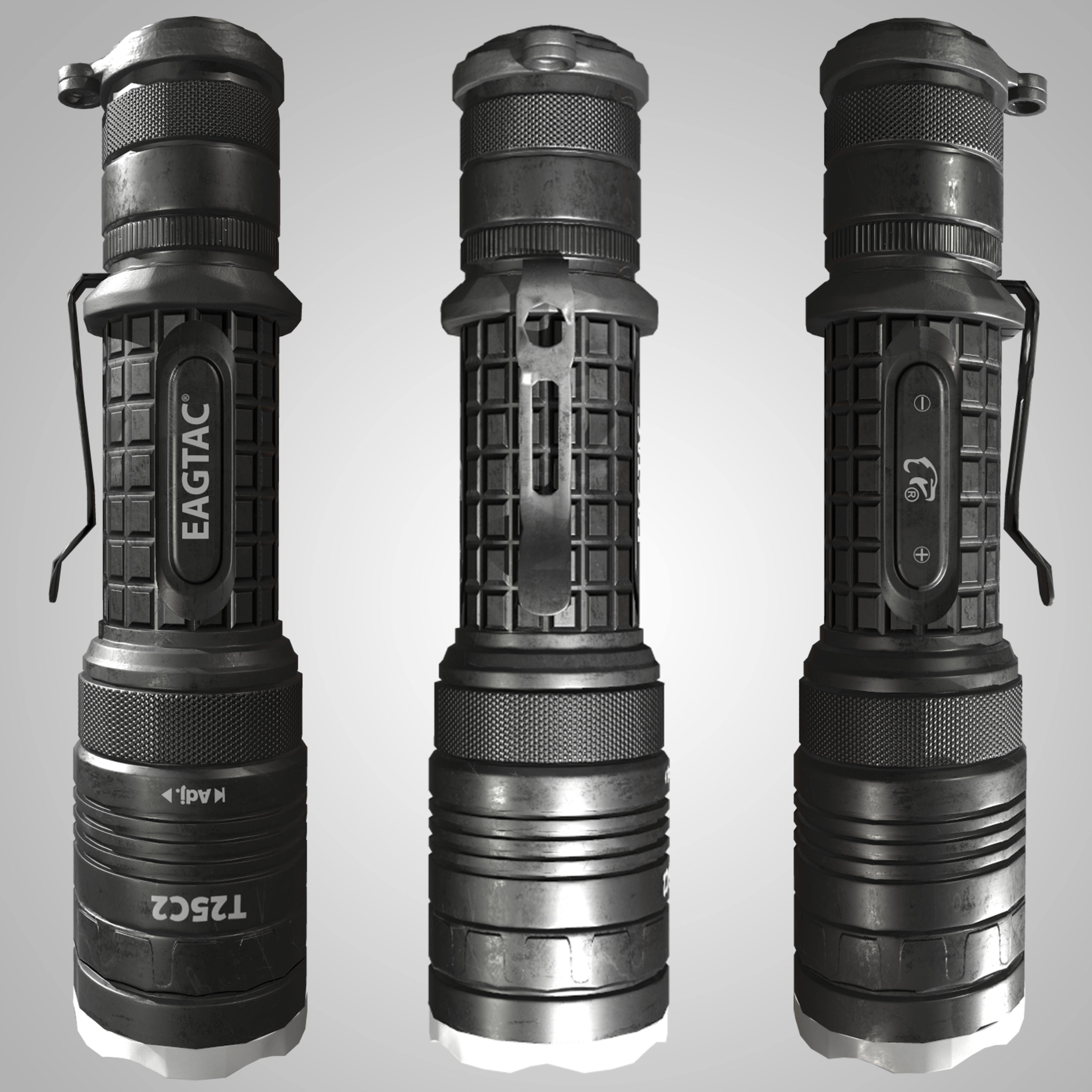 3D model Military flashlight - Game Ready 4K VR / AR / low-poly | CGTrader