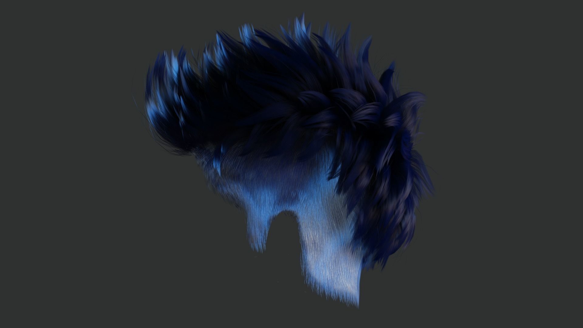 3D model Realistic Hair hawk cyberpunk VR / AR / low-poly | CGTrader