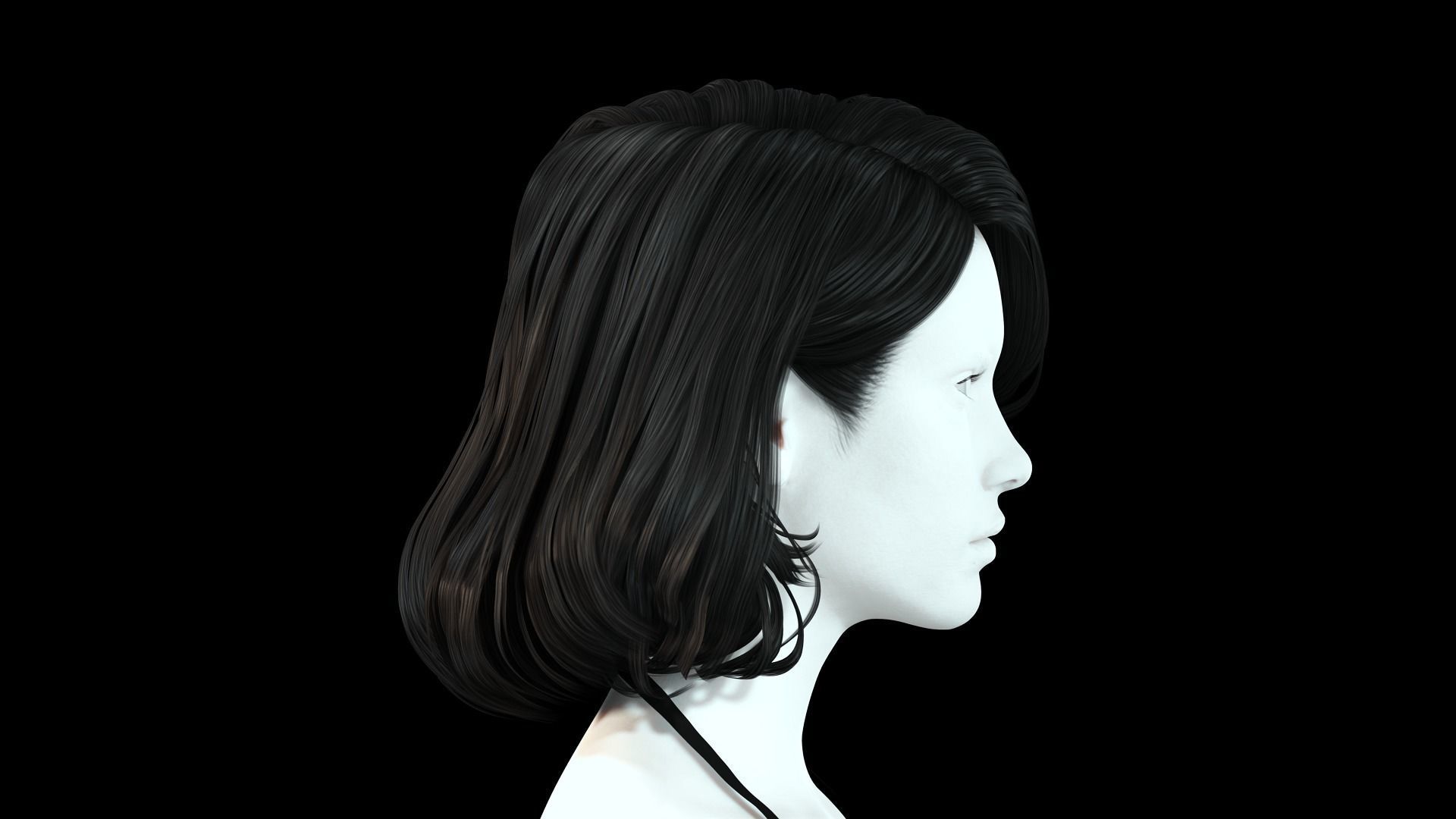 3D model Realistic female hair VR / AR / low-poly | CGTrader