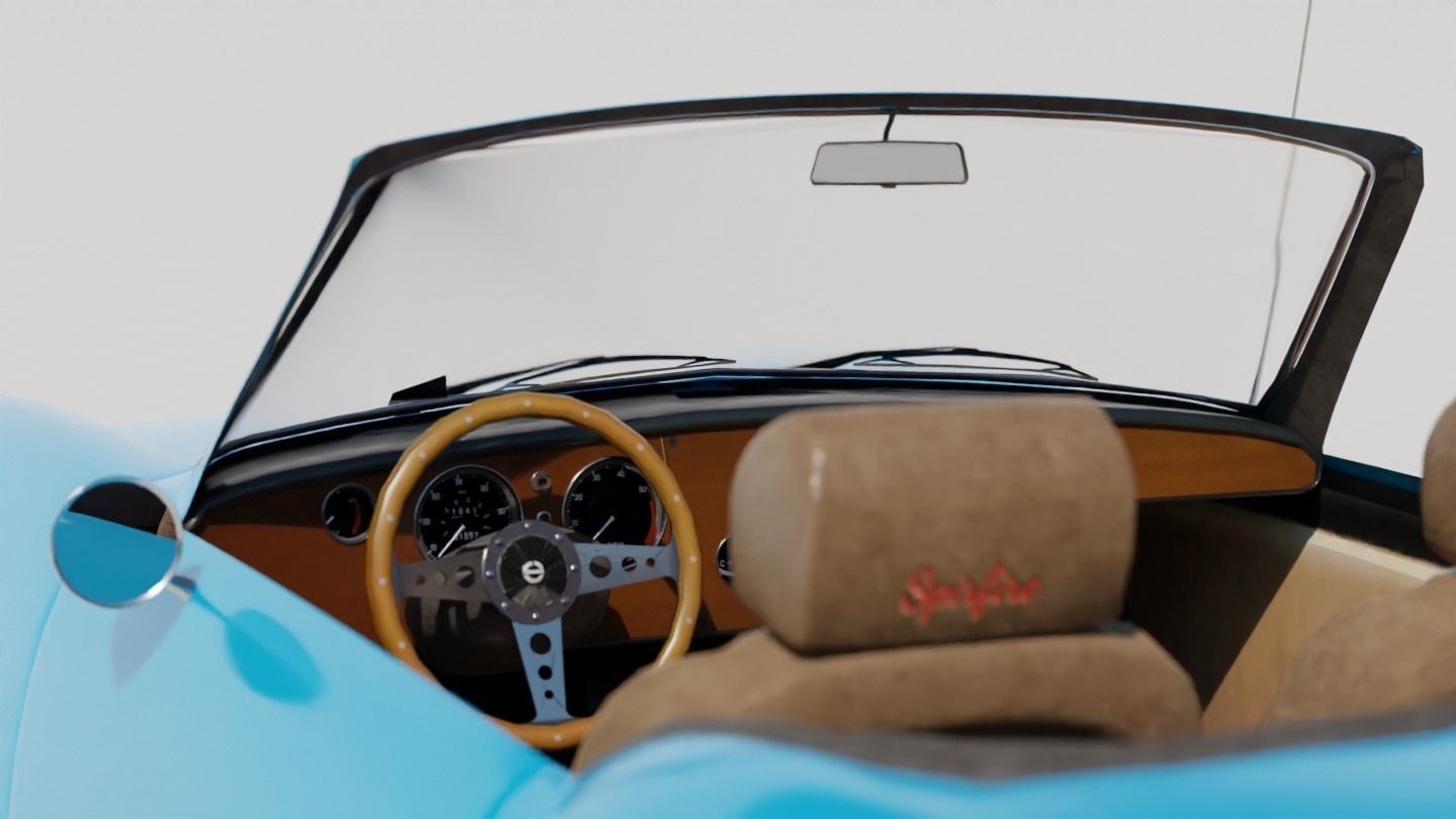 SpitFire 3D Rigged Car Full Auto Rig Fully customizable 3D model rigged ...