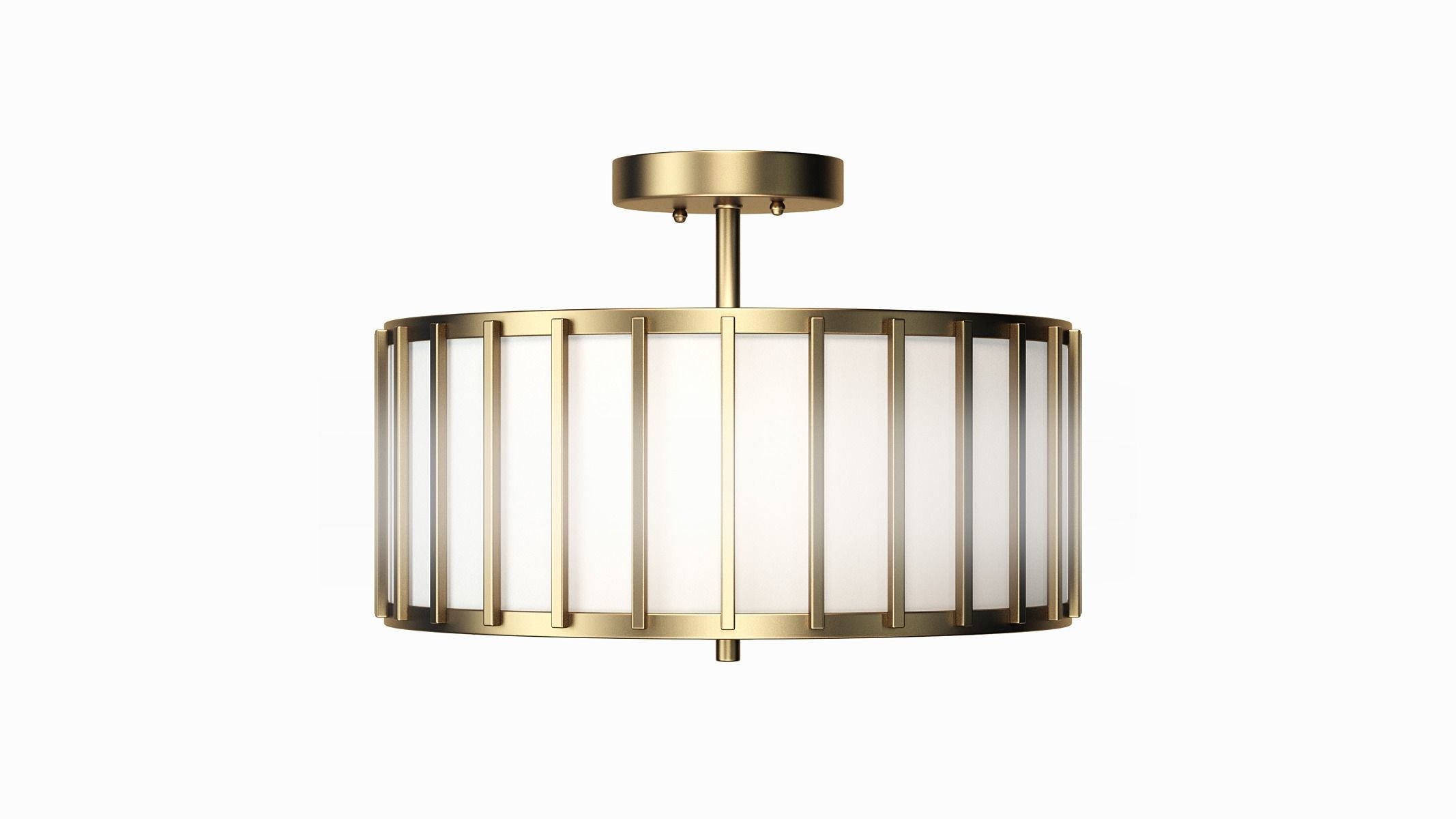 Aaru Fabric Semi Flush Mount MK4 3D model | CGTrader