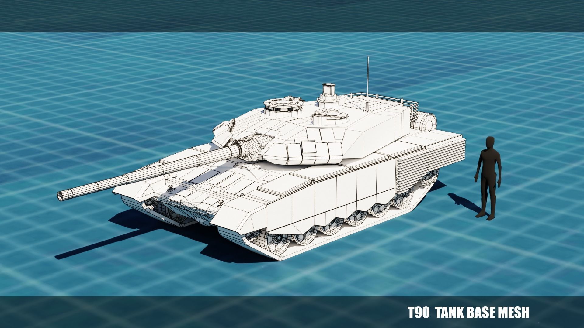 3D model T90 TANK BASE MESH VR / AR / low-poly | CGTrader