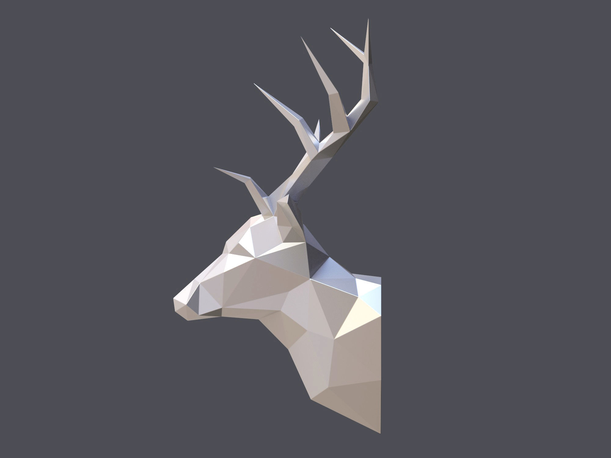 Low Poly Deer unwrapped and ready for 3d print 3D model 3D printable ...