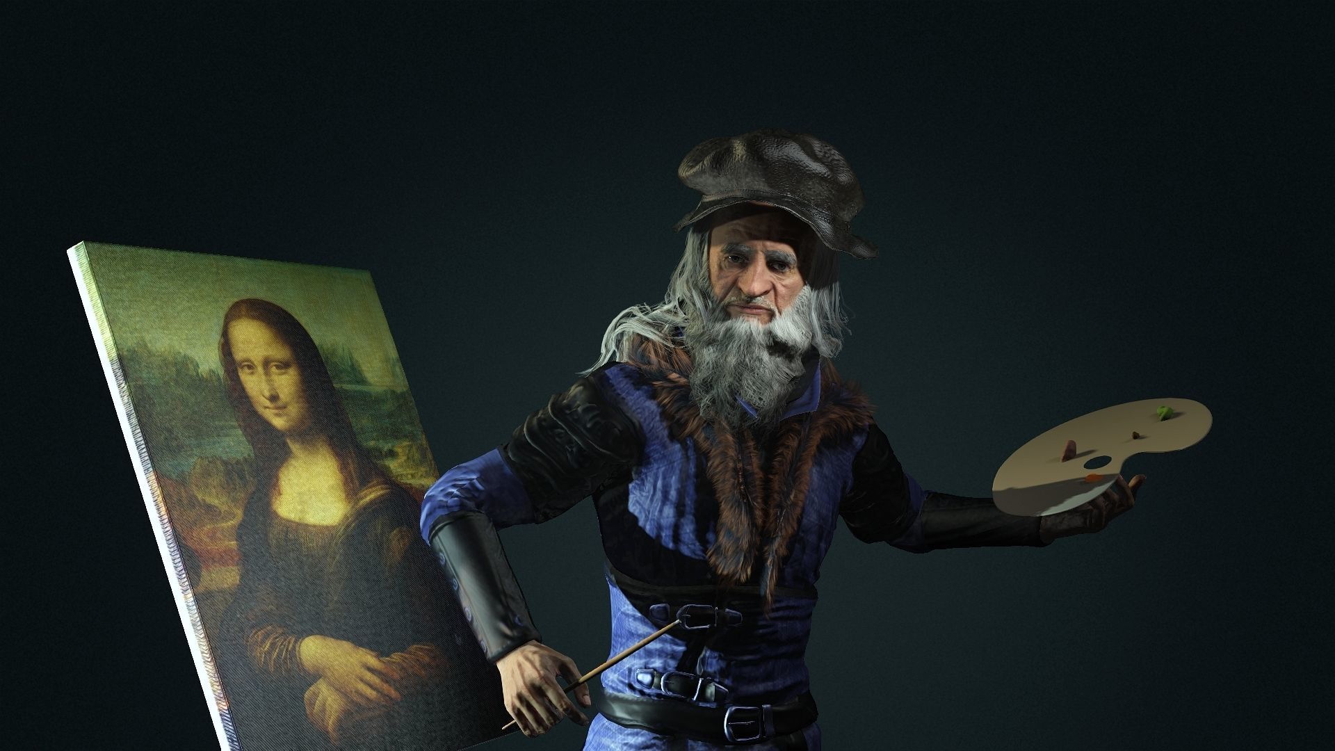 da Vinci High quality character full Rigged and Animated 3D model animated rigged | CGTrader