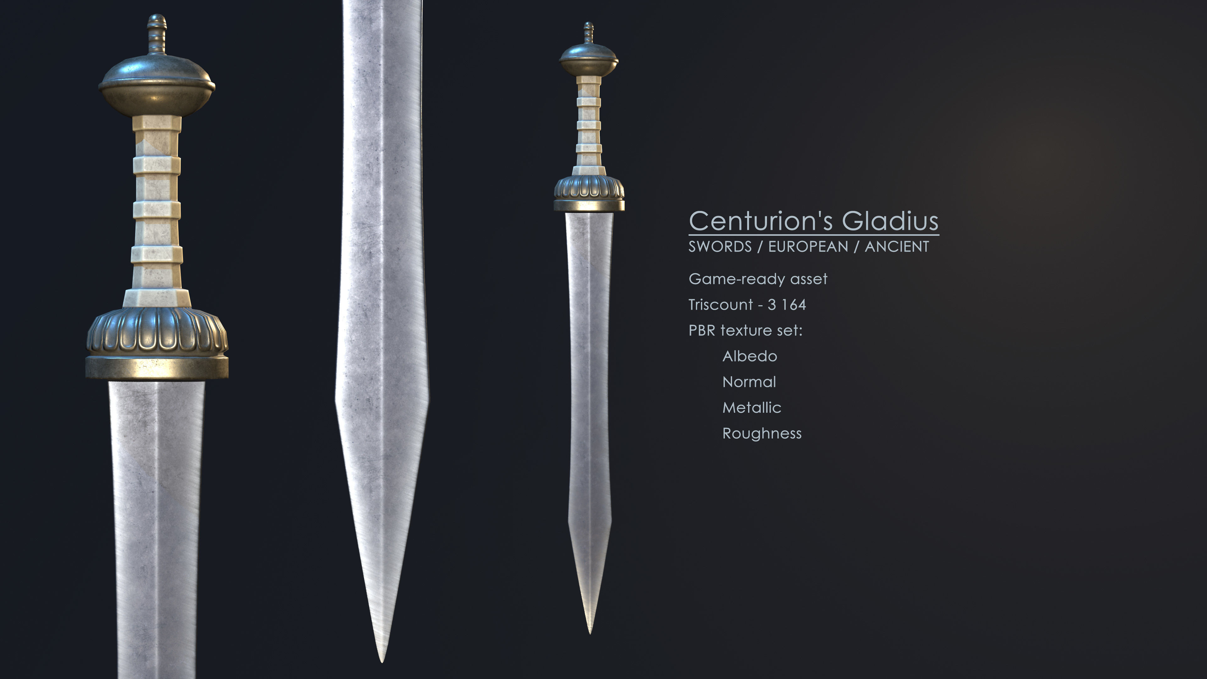 3D model Centurion Gladius VR / AR / low-poly | CGTrader