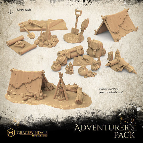 Adventurers Pack 3D model 3D printable | CGTrader