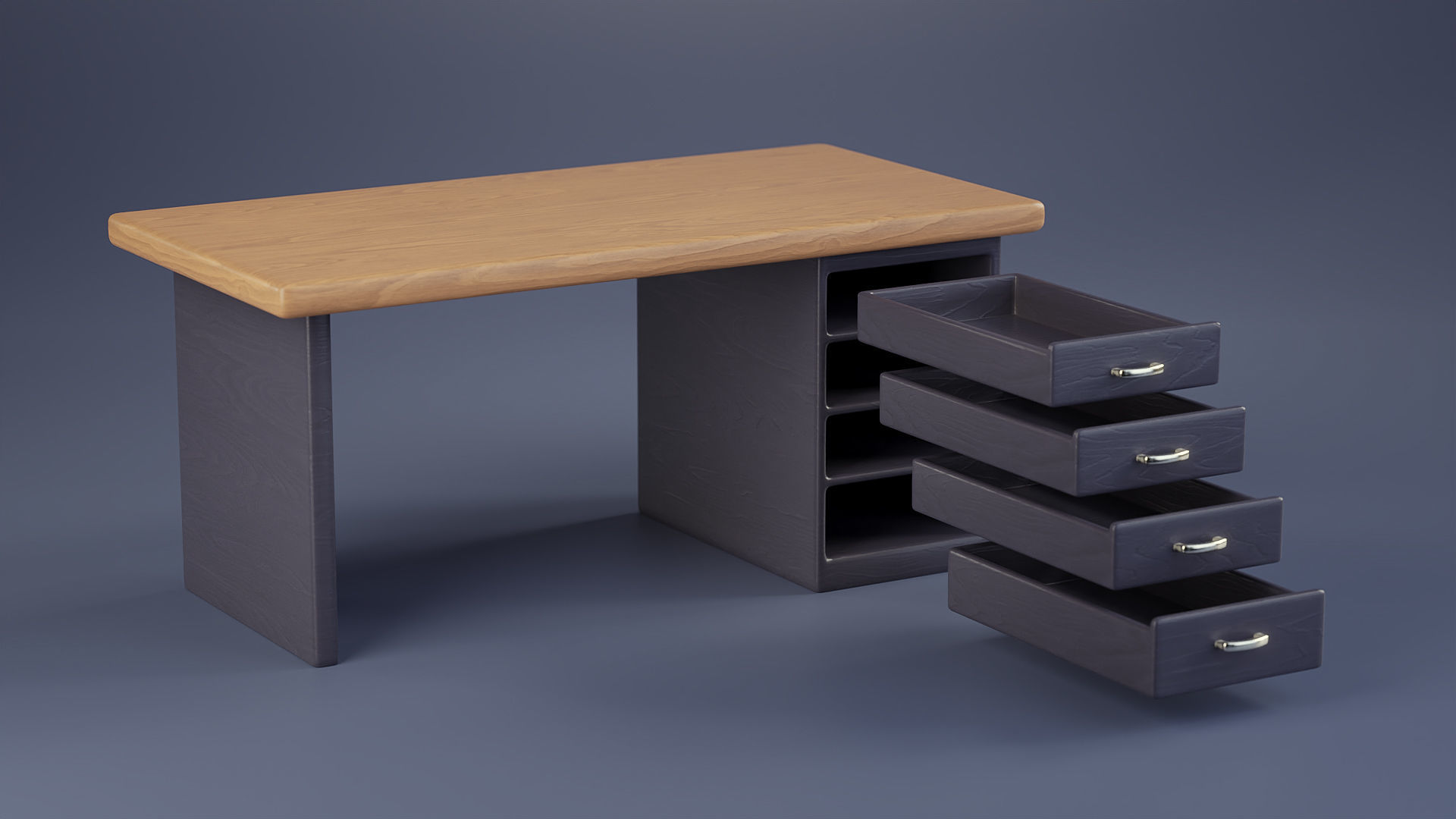 Stylized Office Desk free 3D model | CGTrader