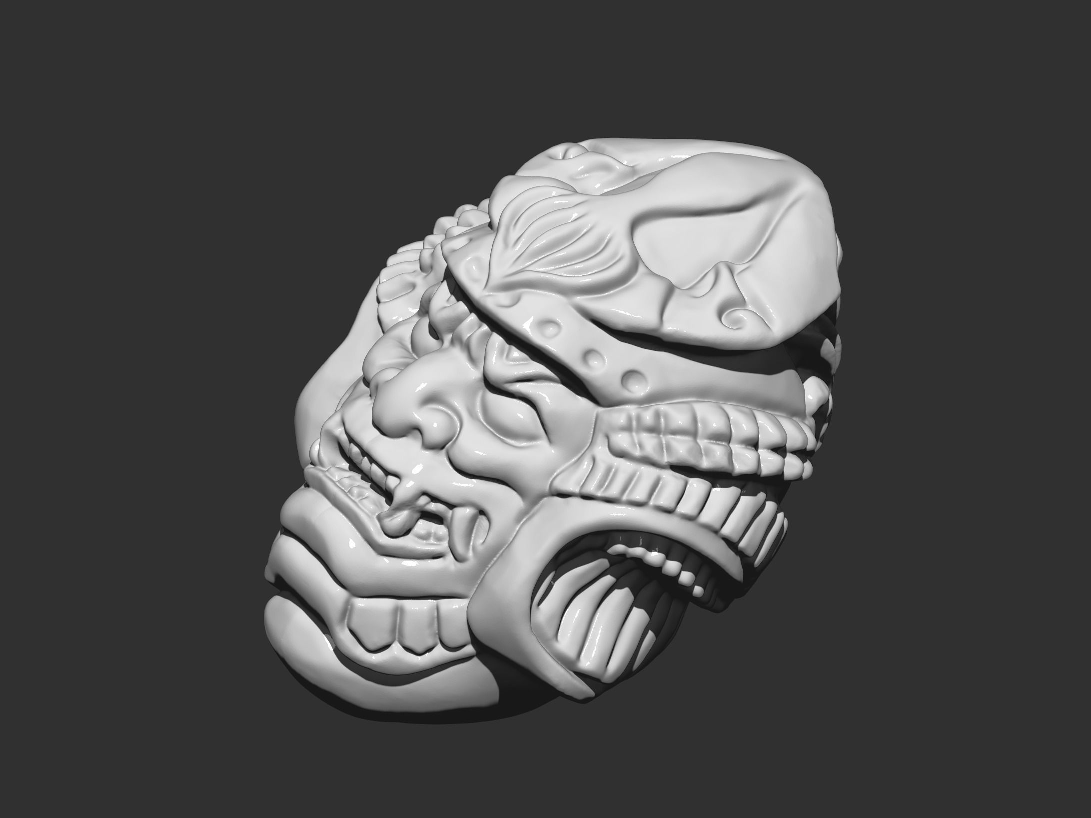 samurai head 3D model 3D printable | CGTrader