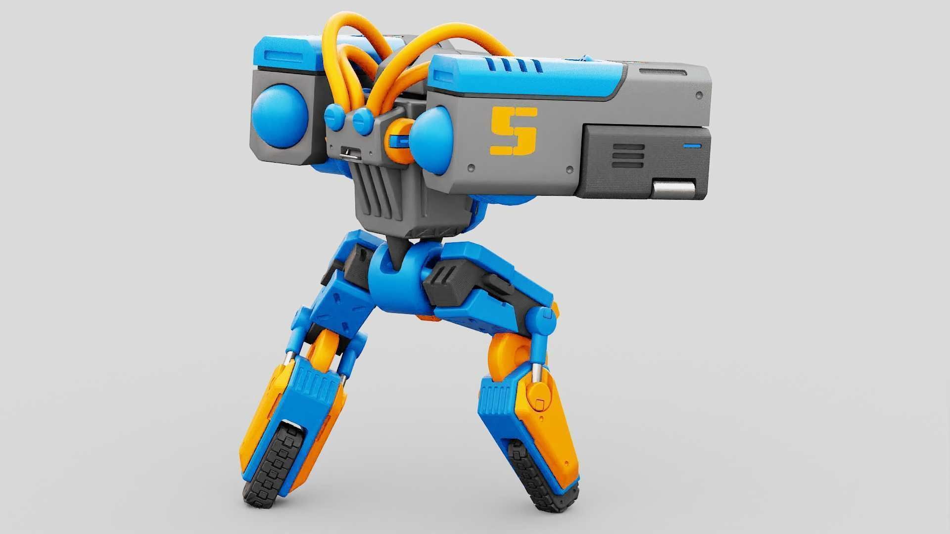 MILITARY BOT B-450 RIGGED 3D model rigged | CGTrader