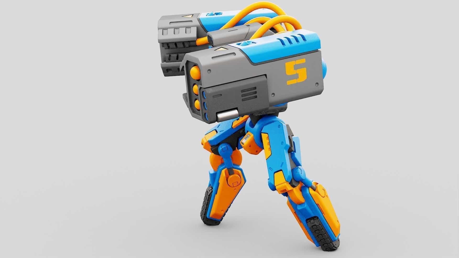 MILITARY BOT B-450 RIGGED 3D model rigged | CGTrader