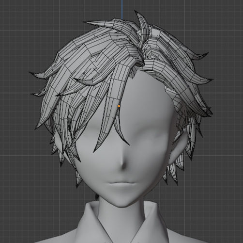 3D model Anime Boy Hairstyle -obj- fbx- blend files VR / AR / low-poly ...