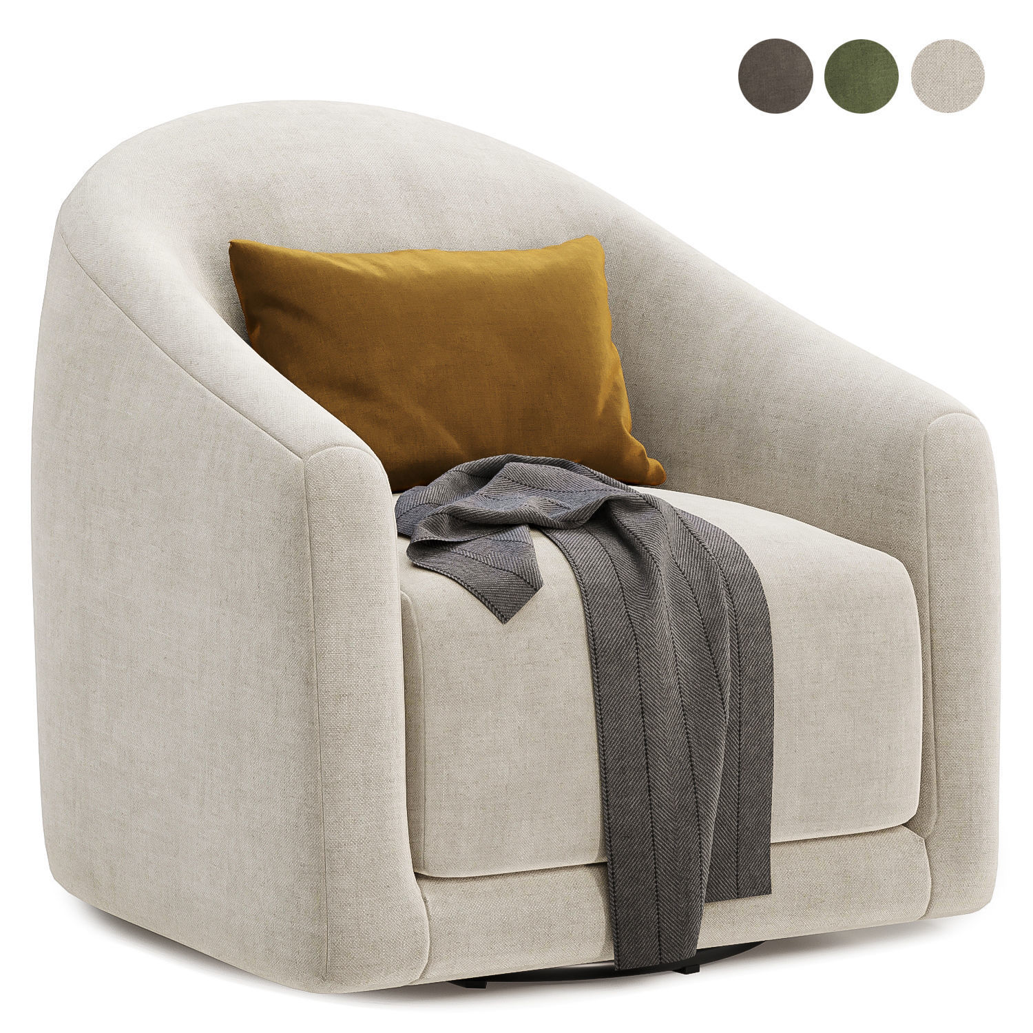 Denver Swivel Chair 3D model | CGTrader