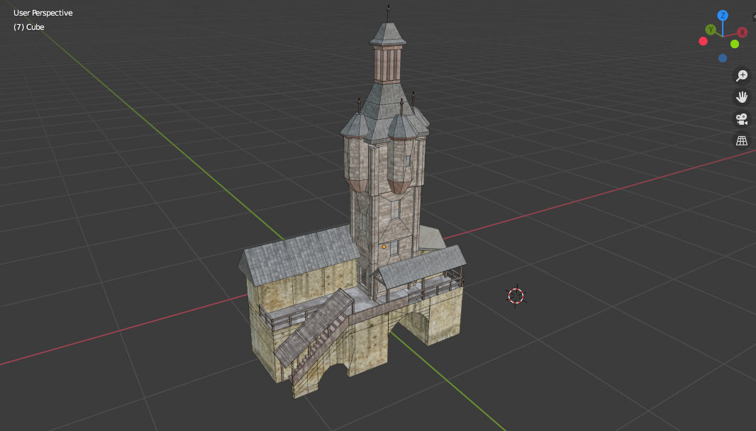 3D model Medieval city gate building VR / AR / low-poly | CGTrader