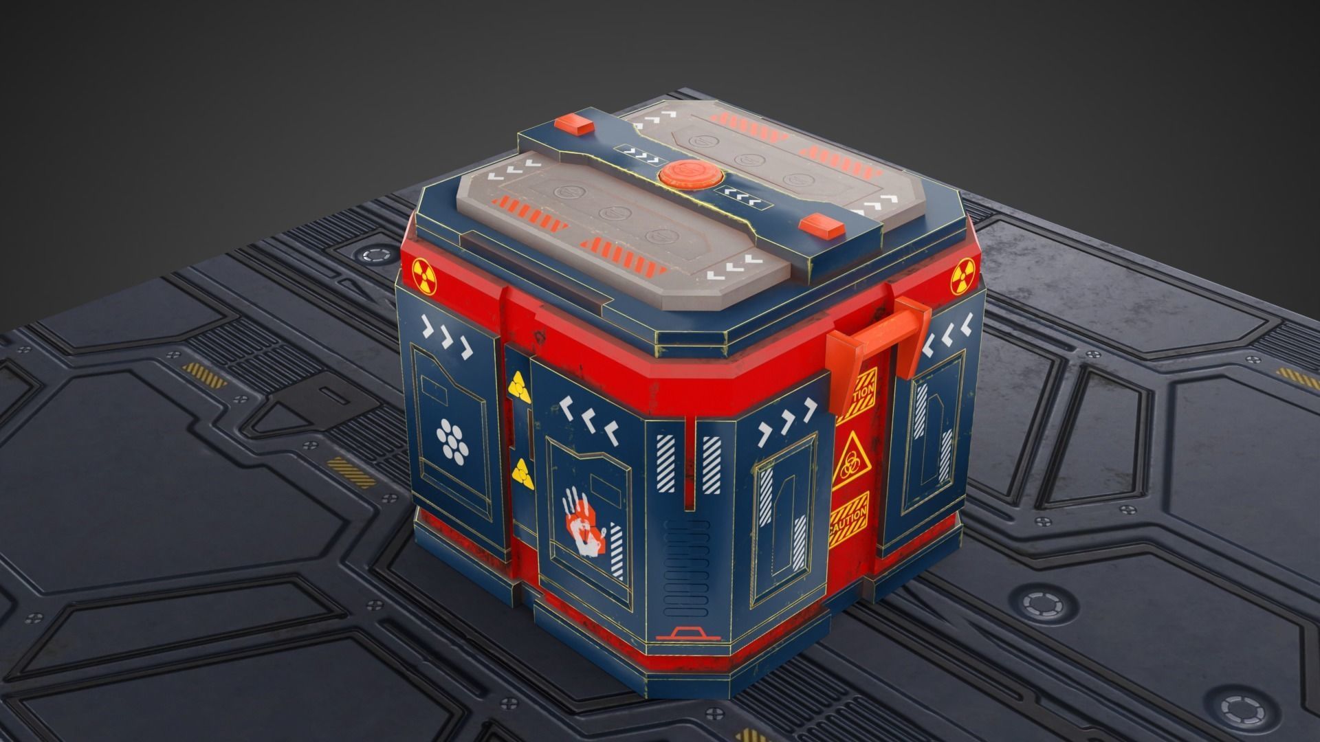 3D model Sci Fi Stylized Spaceship Box VR / AR / low-poly | CGTrader