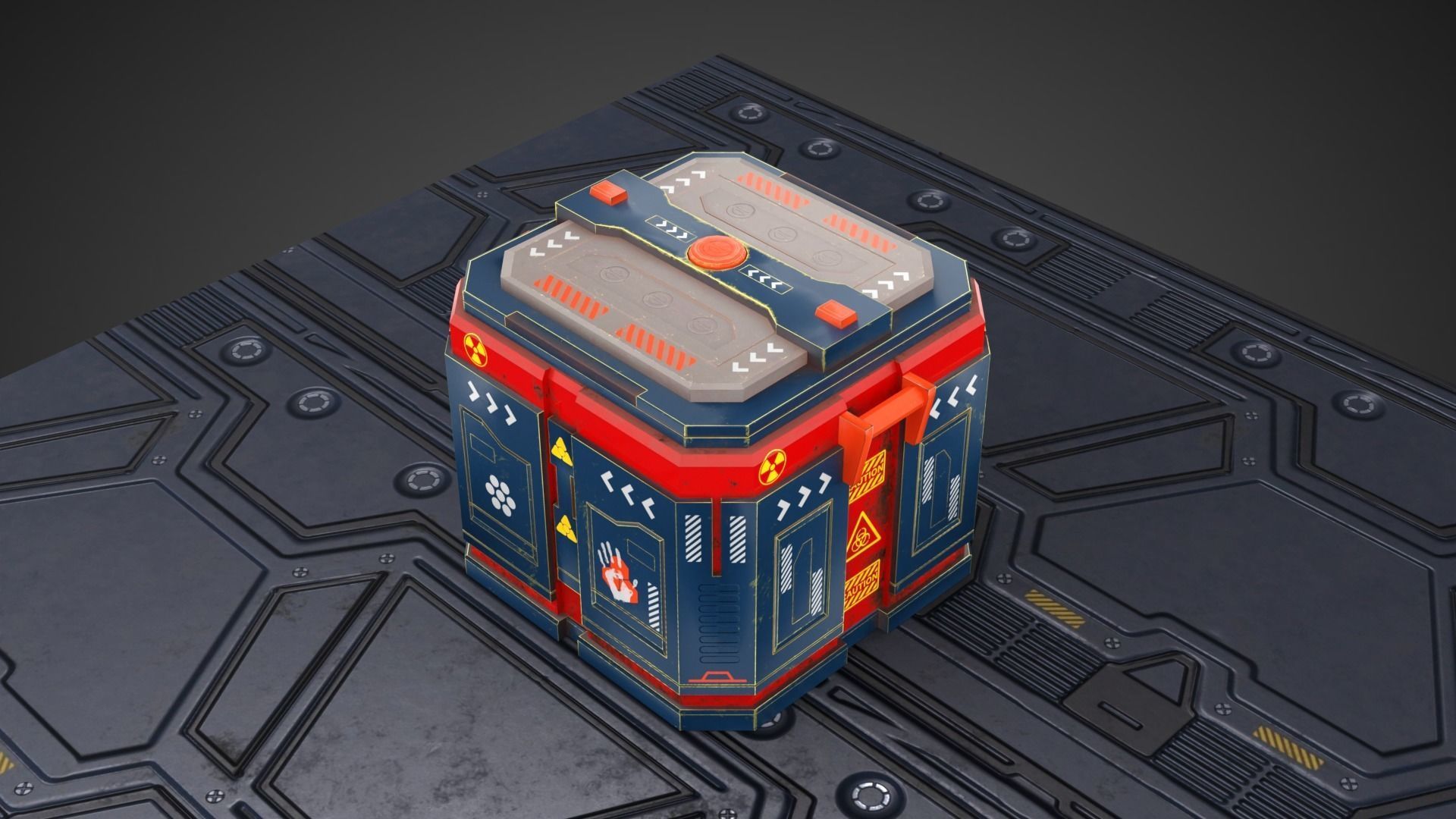 3D model Sci Fi Stylized Spaceship Box VR / AR / low-poly | CGTrader