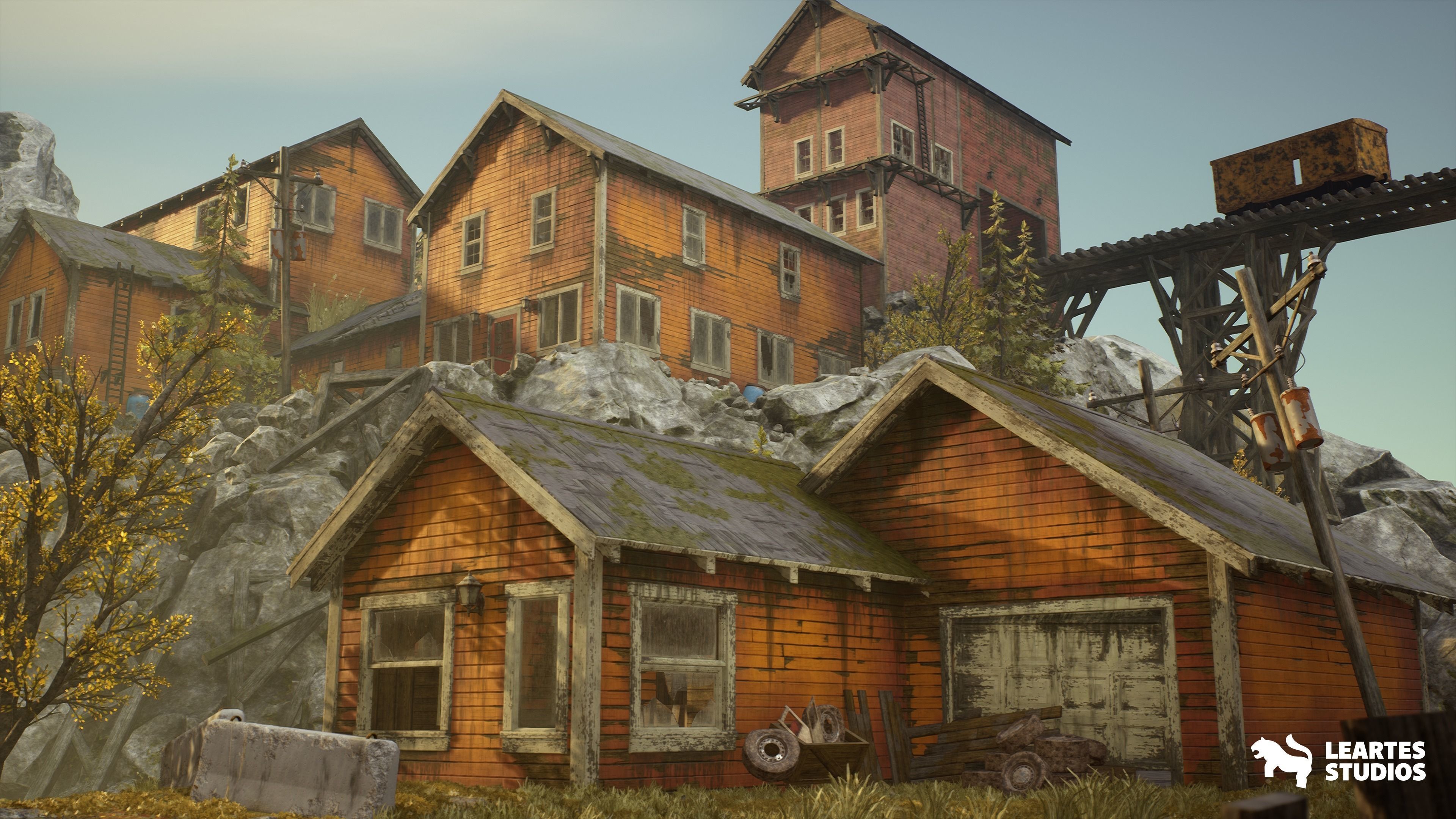 3D model Old Workers Village VR / AR / low-poly | CGTrader