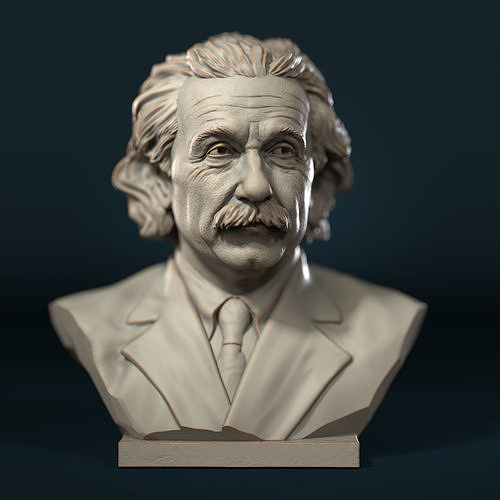 Albert Einstein 3D model 3D printable | CGTrader
