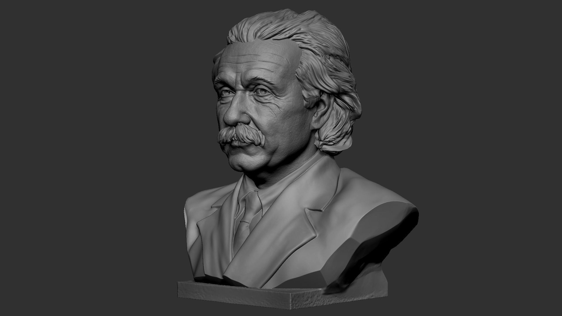Albert Einstein 3D model 3D printable | CGTrader