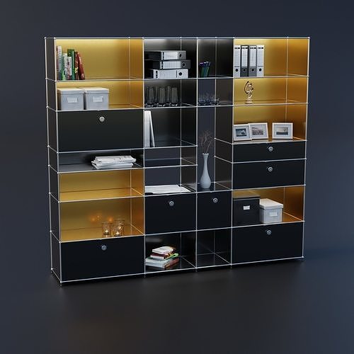Modern office cabinet or shelf 3D model | CGTrader