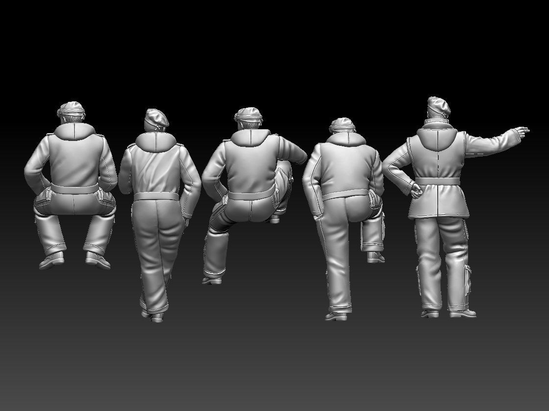 British tank crew 3D model 3D printable | CGTrader