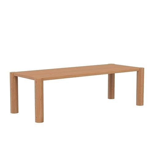 Post Dining Table Large Oak Natural 3D model | CGTrader