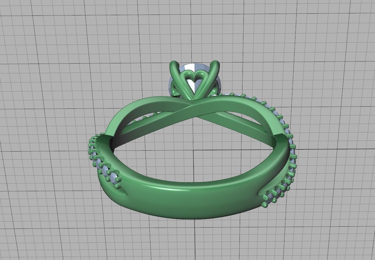 1ct Engagement Ring Sofia Infinity Love ring 3dmodel 3D model 3D printable | CGTrader