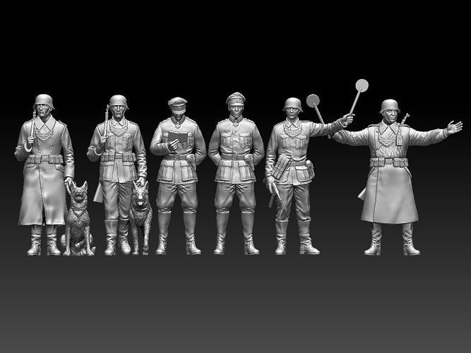 Feldgendarmerie German soldiers 3D model 3D printable | CGTrader