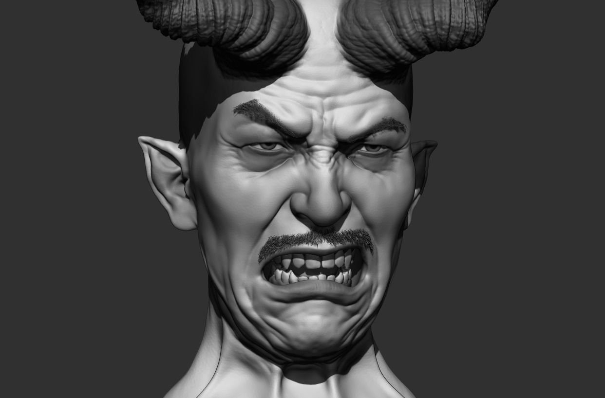 Demon Head free 3D model | CGTrader