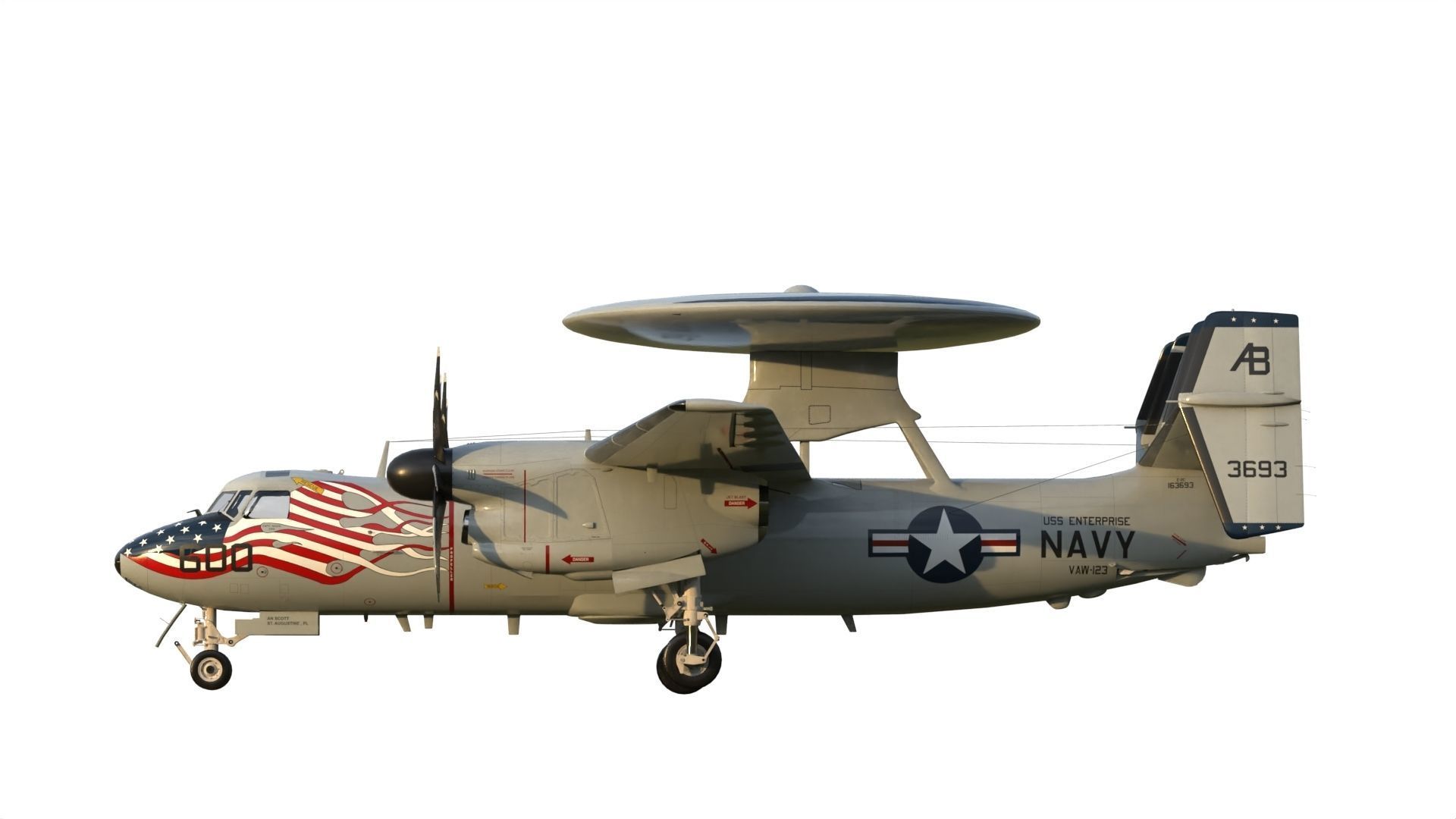 E-2 Hawkeye 3D model | CGTrader